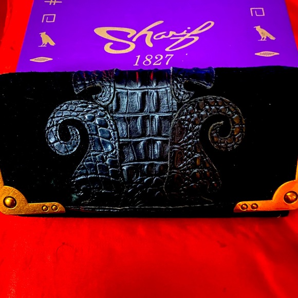 Sharif | Bags | Crocodile And Suede Wallet | Poshmark